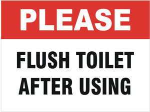 signEver Please Flush After Use Sign Board For Theater Factory Lodges ...