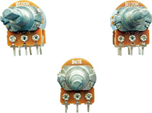 ELPH 100K, 100K, 47K Potentiometer Dual Audio Volume Control Motor ...