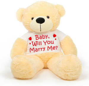 Mrbear Cute Boosty 3 Feet Long Teddy Bear Wearing a ''Will U Marry ME ...