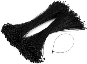 MHK 1000 Pcs 5 Inch Black Snap Lock Pin Loop Plastic Tag Fastener Hook ...