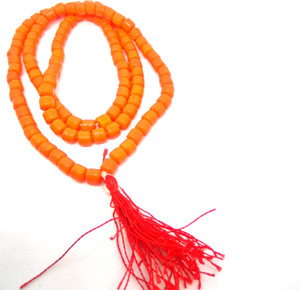 Naeva Natural Coral Rosary Orange(cube size) Coral Rosary Moonga/Munga ...
