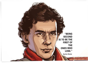 Ayrton Senna Motivational Wall Posters Paper Print - Personalities ...