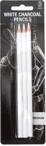 Flipkart.com | Rk 3 Pcs White Medium Charcoal Art Drawing Pencils Set ...