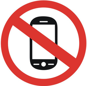 signEver Mobile Not Allowed Sign Sticker For Glass Door Home Office ...