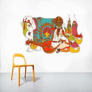 Impression Wall 48 cm Indian Culture Self Adhesive Sticker Price in ...