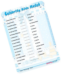 PartyStuff Celebrities Theme Paper Games - Celebrity Kids Match (12 ...