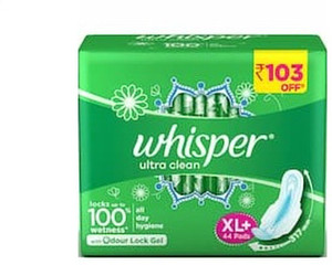 Whisper ULTRA CLEAN XL+ 44 PADS Sanitary Pad | Buy Women Hygiene ...