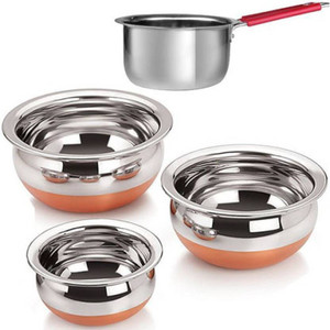 raj enterprises Cookware Set - Handi 3 Pcs. Set - 1250ml, 750ml, 500ml ...