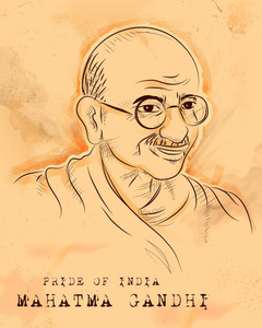 pride of india mahatma Gandhi Motivational Poster|Inspirational Poster ...