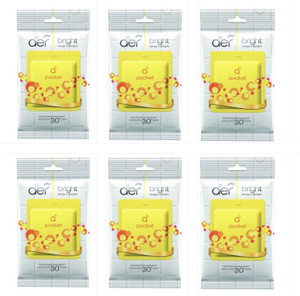 Godrej Aer Pocket BRIGHT TANGY DELIGHT (PACK OF 6) Air Freshener Blocks ...