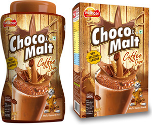 CHOCOMALT Milkose Choco Malt Choco Bliss Jar + Refill Combo 1kg ...