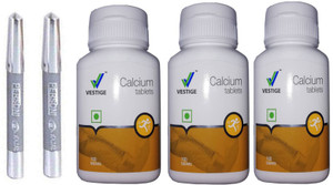 Vestige Calcium Tablets (100 tablet ) 3 bottel with parsoni kajal 2 pcs ...