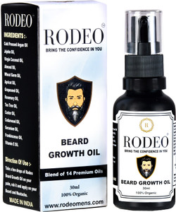 Rodeo Beard Growth Oil -Blend Of 14 Natural Beard & Mustache Hair Oil ...