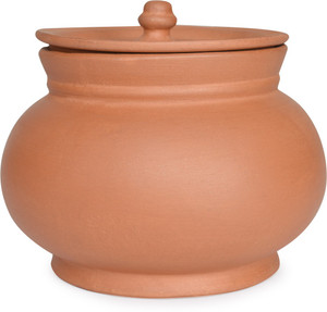 StyleMyWay Handcrafted Flat Bottom Clay Handi with Lid | Clay Dahi ...
