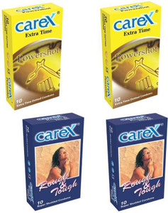 CAREX ROUGH & TOUGH CONDEMS PACK OF 4 Condom Price in India - Buy CAREX ...
