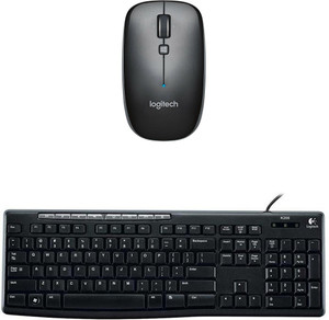 Logitech Multimedia Keyboard (English)-MK200-Black-Wireless Mouse-M557 ...