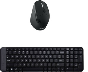 Logitech Multimedia Keyboard (English)-MK215-Black-Wireless Mouse-M720 ...