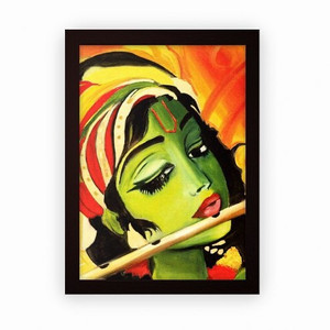Krishna Painting Framed Poster For Wall Hanging or Desk (Matte ...