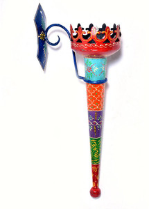 Eurasiahandicraft Iron Mashal Painted Decorative Showpiece - 40 cm ...