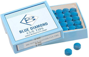 JBB JBBBDCT9MM Blue Diamond Cue Tip 9 mm - 50 Pcs Box Snooker Cue Stick ...