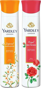 Yardley London Lace Satin, Royal Red Roses (pack of 2) Deodorant Spray ...
