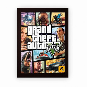 GTA Grand Theft Auto Framed Poster For Wall Hanging or Desk (Matte ...