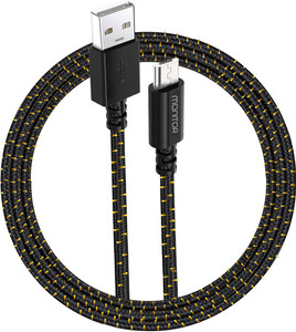 MONITOR Micro USB Cable 2 A 1 m Micro USB Nylon 1 Mtr Black/Data Cable ...