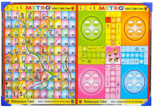 Metro A1 Ludo Snake Ladder Board Game Wooden Folding with Stand Board ...