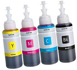 KAVYA 664 INK BOTTLE 664 Black + Tri Color Combo Pack Ink Bottle ...