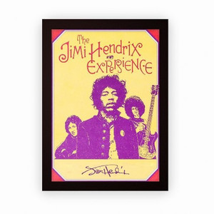 Jimi Hendrix Psychedelic Art Framed Poster For Wall Hanging or Desk ...