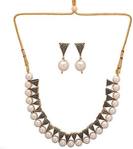 Manath Copper Black, White, Gold Jewellery Set Price in India - Buy ...
