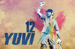 Yuvraj SIngh Wall POSTER LARGE Print on 36x24 INCHES Fine Art Print ...
