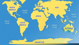 Seven Mahadwip Map Flex 48 X 86 inchs Paper Print - Maps posters in ...