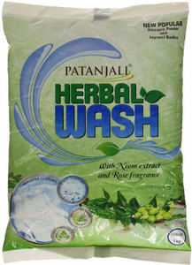 PATANJALI Herbal Wash Detergent Powder with Neem Extracts & Rose ...