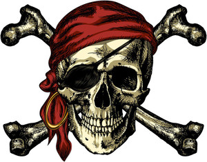 red scarf skull |Wall Poster Sticker|Motivational Poster|Funky Poster ...