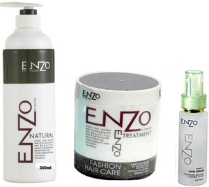 enzo Shampoo 300 ML, Hair Spa Cream 500 ML & Hair Serum 100 ML Combo ...
