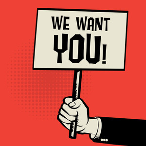 WE Want You sticker poster|Motivational Poster|Inspirational Poster ...