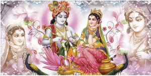Poster N frame Beautiful Painting Of Radha kishan ji Waterproof texture ...