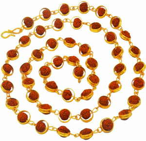 Men Style Origional Rudraksha 5 Mukhi Mala Gold Plated Caps for Men ...