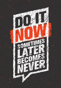 do it now sometimes |Motivational Poster|Inspirational Poster|Gym ...