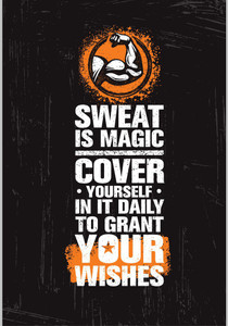 sweat is magic |Motivational Poster|Inspirational Poster|Gym poster|All ...