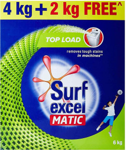 Surf excel Matic Top Load Detergent Powder 4 kg +2 kg Free Detergent ...