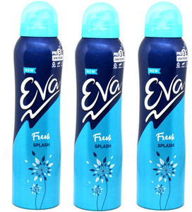 EVA Deodrant Fresh Splash (3 Pc x 140 ml) Perfume Body Spray - For Men ...