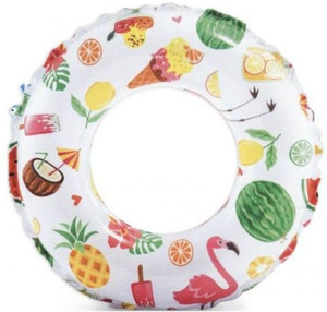 INTEX WHITE TRANSPARENT FRUIT & ICE-CREAM PRINT 24" RING 59241 ...