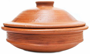 NatureTop India Kadai Clay Pot Earthen Utensil Gas Stove Safe Chatti ...