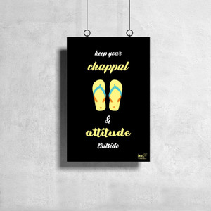Keep Your Chappal funny Quote Poster Inspirational Poster for Hostel ...