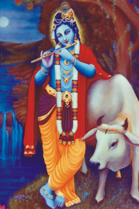 Lord Krishna Bhajan Wall Poster Paper Print - Religious posters in ...