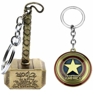 BORING Thor Ham& captain america shield Avenger Endgame Keychain Key ...