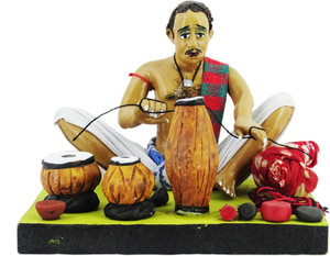 NihaRika Collections Krishnanagar Handmade Clay Human Figure Musical ...