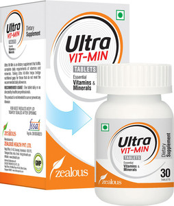 zealous health ULTRA VIT-MIN, 30 tablets Price in India - Buy zealous ...